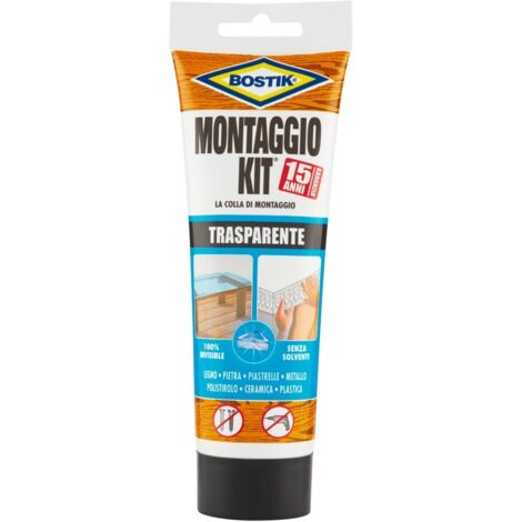 Bostik Montaggio Kit Trasparente tubo 210gr