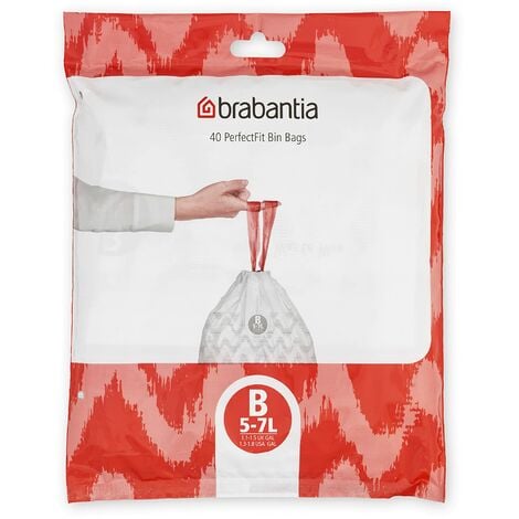 Brabantia PerfectFit Bags, Code B, 5L, 40 Bags