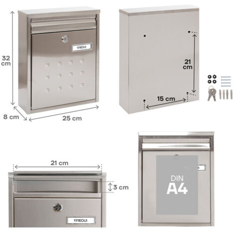 ARREGUI Dime V1327 Cassetta Postale Individuale in Acciaio Inossidabile ...