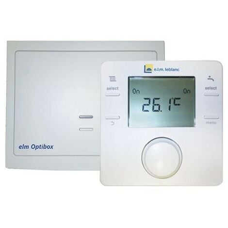 Système Régulation Ambiance Thermostat ELM LEBLANC Optibox Sans Fil pour Chaudière Gaz - 7716780379