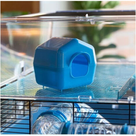 Cage - FERPLAST - DUNA FUN LARGE - 3 niveaux - 71,5 x 46 x 41 cm - Bleu