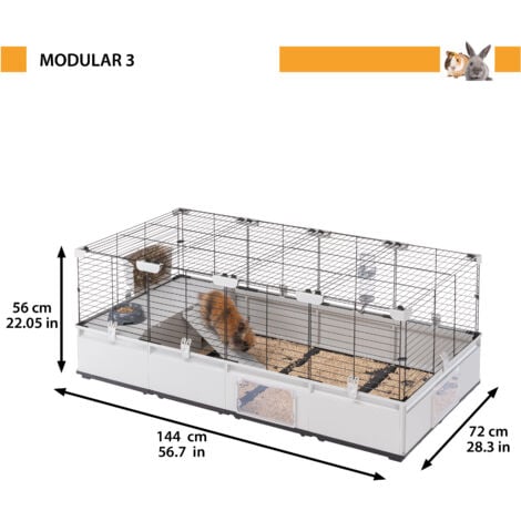 Ferplast MODULAR 3 Cage modulaire et extensible Modular 3 pour lapins ...