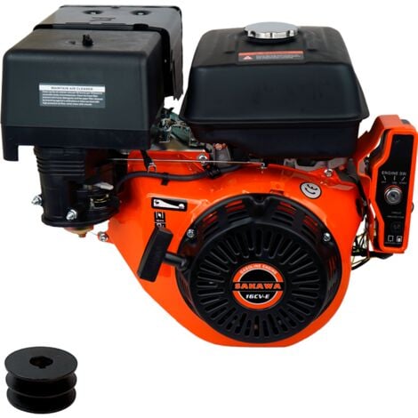 Motor Gasolina 4 Tiempos 16 CV Arranque Electrico + Polea Motor 25mm F