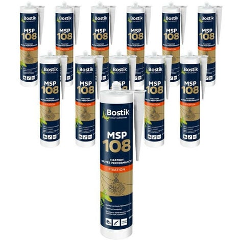 Mastic MS polymères de fixation hautes performances 290 ml blanc (12 ...