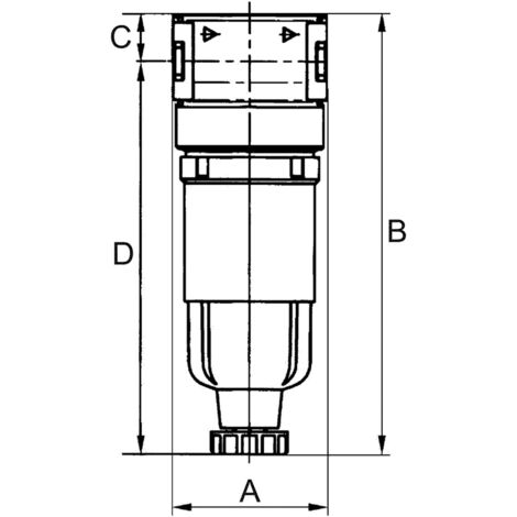 Riegler Filter »multifix-mini«, mit Metallbehälter, 5 µm, BG 0, G 1/8