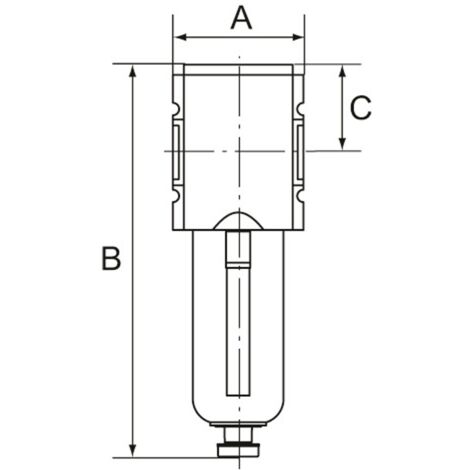Riegler Filter »FUTURA« mit PC-Behälter, Schutzkorb, 5 µm, BG1, G 3/8, VA