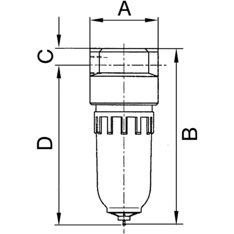 Riegler Filter »Standard-mini«, Polycarbonatbehälter, 8 µm, BG 0, G 1/4