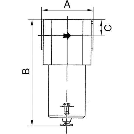 Riegler Filter für hohe Drücke bis 60 bar, mit Handablassventil, G 1/2
