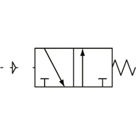 Riegler 3/2-Wegeventil, pneumat., »3A«, monostabil, NO, G 1/8, 500l/min