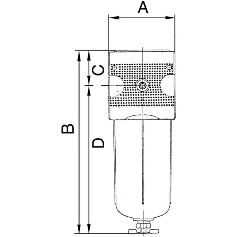 Riegler Filter »multifix«, Metallbeh. u. Sichtrohr, 5 µm, BG 4, G 3/4, HA