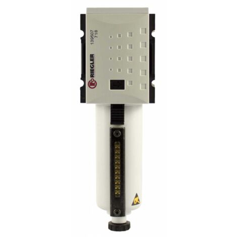 Riegler Filter »FUTURA« mit Metallbeh., Sichtrohr, 5 µm, BG 1, G 1/4, VA