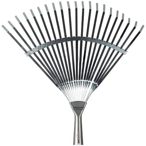 Balai à Gazon 41,5 X 42 cm Acier galvanisé 21 Dents Fixes Sans Manche VITO