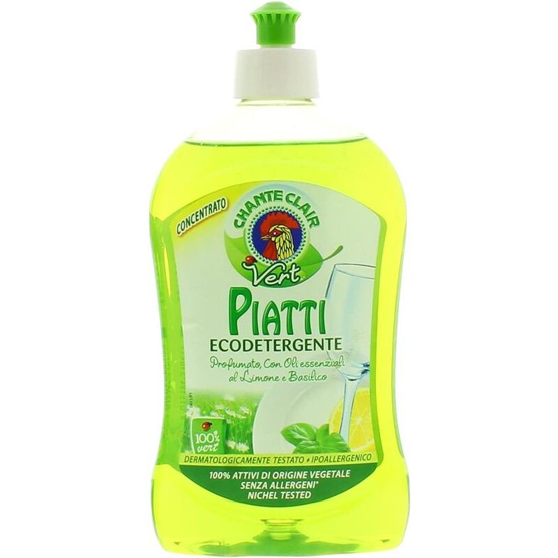 SET 4 CHANTECLAIR VERT DETERSIVO PIATTI DA 500ML AL LIMONE E BASILICO
