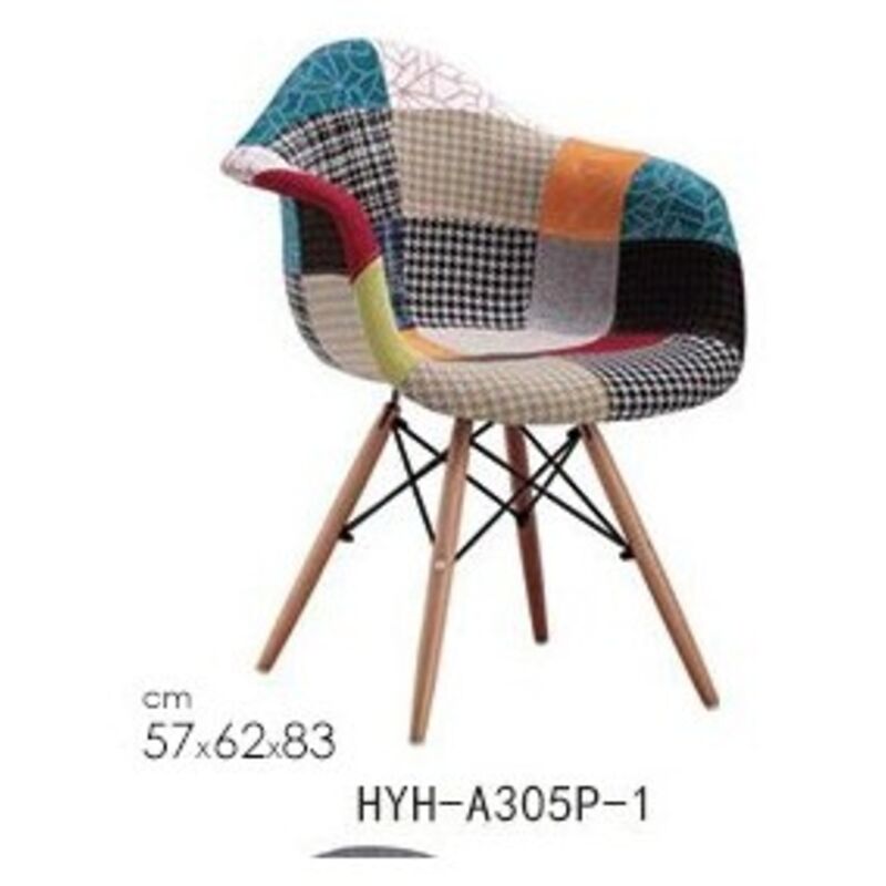 PATCHWORK POLTRONA IN TESSUTO CON STRUTTURA IN LEGNO E METALLO 52 X 62 ...