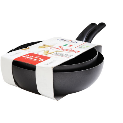 MAURY'S JULIEN BIS DI PADELLE SALTAPASTA 22 E 26 CM COLORI ASSORTITI