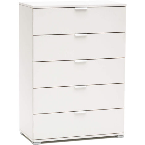 CASSETTIERA BIANCA CON 5 CASSETTI 75 X 38 X H103 CM