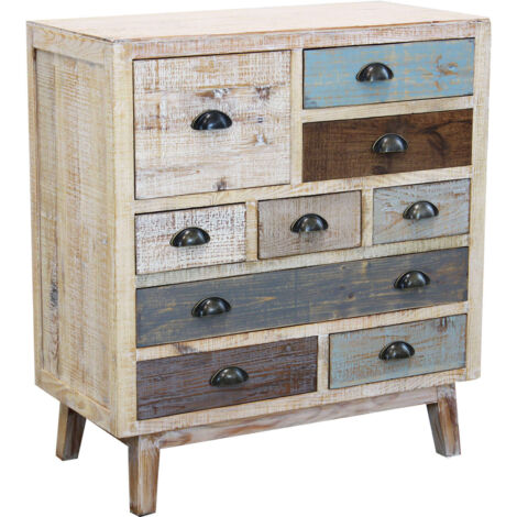 MOBILE BRADEN IN LEGNO COLORATO CON 9 CASSETTI 80 X 39 X H88 CM