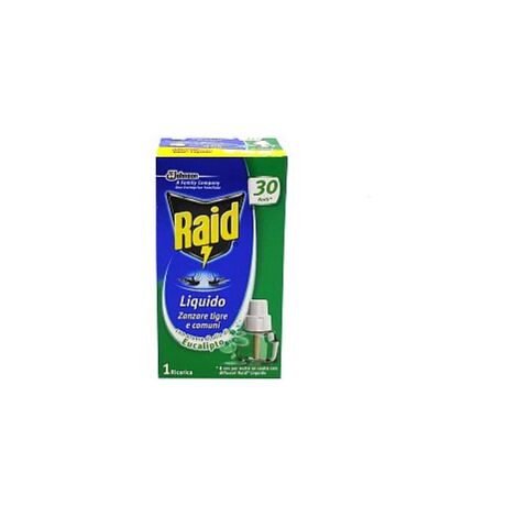 RAID LIQUIDO ELETTRICO RICARICA ANTIZANZARE EUCALIPTO 30 NOTTI
