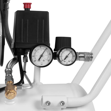 VONROC Compresor de Aire Silencioso - Sin aceite - 750W - 1HP - 128 lt ...