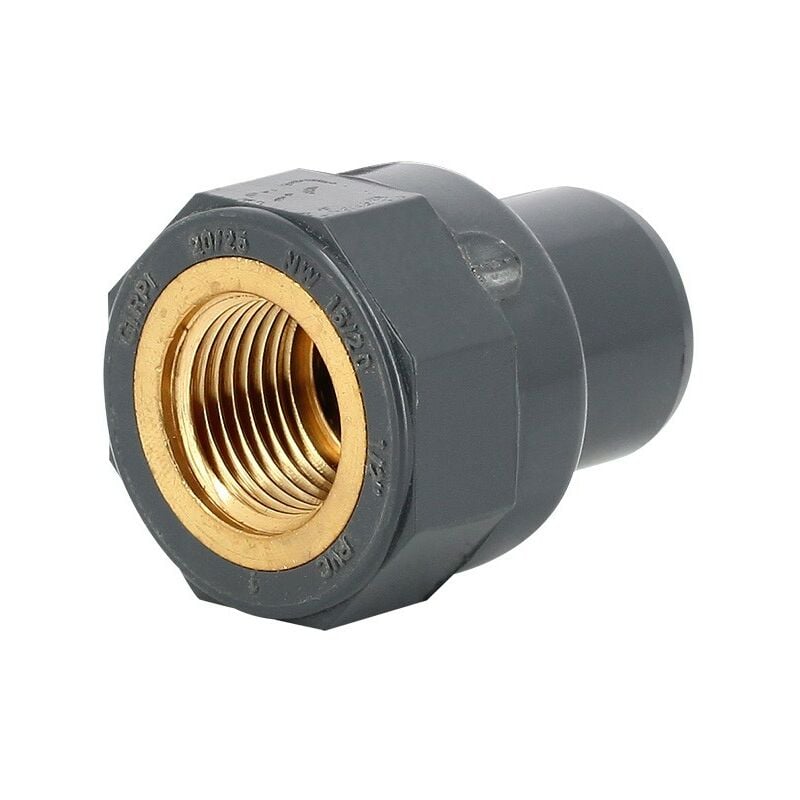 Raccord PVC pression - Embout taraudé insert laiton PVC pression mixte MF-F Ø63/50-1''1/2