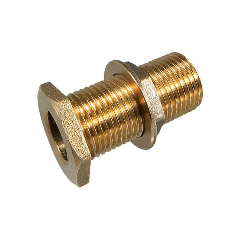 Raccord laiton - Traversée de paroi écrou libre laiton à visser 3''