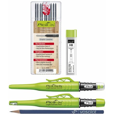 Pica Marker Set - Pica Fine Dry 0.9 + Pica Dry + 10 Stück Ersatzminen ...