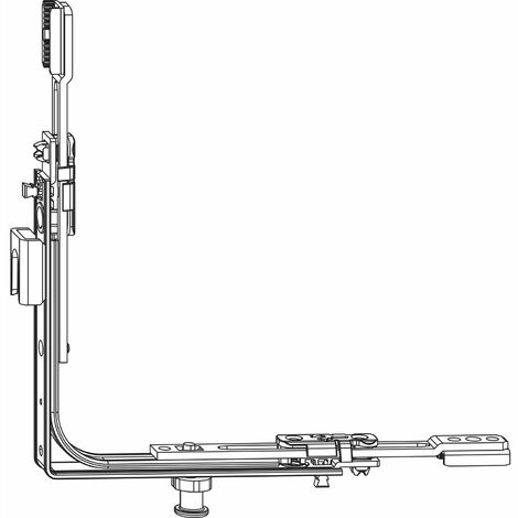 ROTO NT/NX Eckumlenkung Stulp Bodenschwelle unten 1V Falzluft 10 mm silber