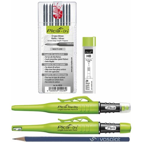 Pica Marker Set - Pica Fine Dry 0.9 + Pica Dry + 10 Stück Ersatzminen ...
