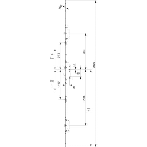 Maco Haustürschloss Mehrfachverriegelung Z-TF 2M/3B - Türschloss DM 55, VK 8, FFH 1700-2000 mit ...