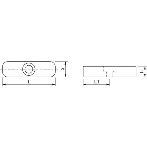 Passfeder DIN6885A C45K 10x8x32 mm rundstirnig mit Bohrung Welle-Nabe ...