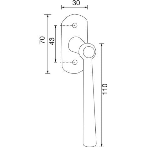 SCHÖRGHOFER Fenstergriff AIST - sichtbar geschraubt, verzinkt schwarz ...