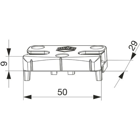 MACO Schließteil iS PVC 12/20-13, KBE/IVAPER/PLAFEN/PROPLEX, silber (96623)