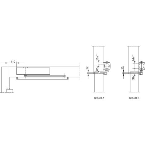 GEZE Türschließer TS 5000 L Größe EN 2-6, 1 Flügel mit Gleitschiene, ohne Feststellung, weiß