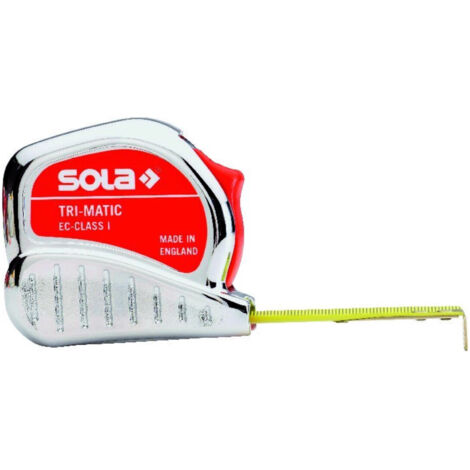 Sola Trimatic Rollbandmaß mit EG-Prüfzeichen (Genauigkeit 1) Rollmeter 3m