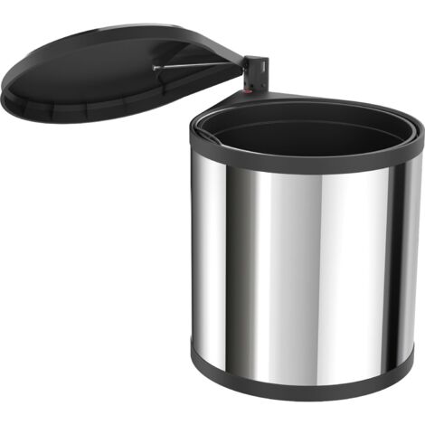 Hailo Einbaumülleimer Mono - Abfalleimer 12 Liter mit Deckel, Metall ...
