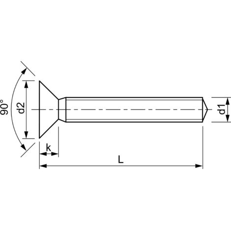 ISO7046-1 4.8 M 5x 30 verzinkt Senkschraube mit Suchspitze (DIN965)