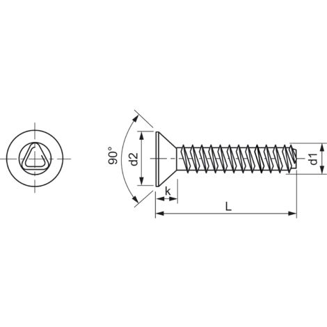 Gewindefurchende Schrauben DIN 7500 ME M5x10 - Selbstschneidende ...