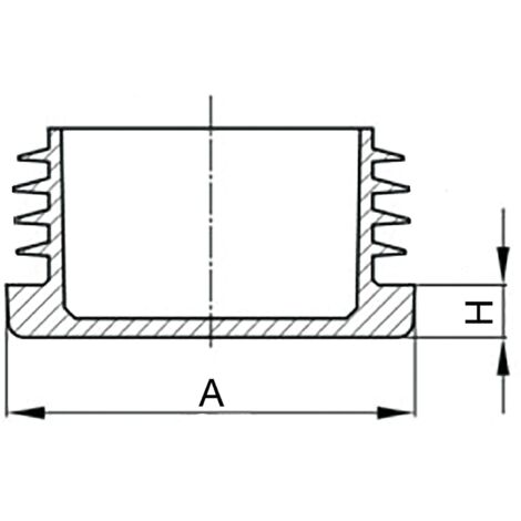 Lamellenstopfen rechteckig 30x15 mm Wandstärke 0,8 - 2,5 mm Kunststoff ...
