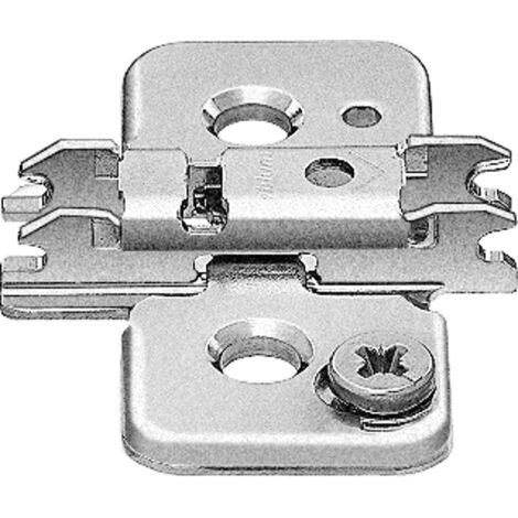 BLUM CLIP Exzenter Kreuzmontageplatte, Stahl, Systemschraube, Distanz 0 mm