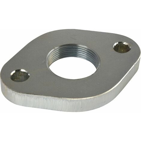 DIN2558 1 1/2" Gewindeflansch glatt, oval, galv. verzinkt