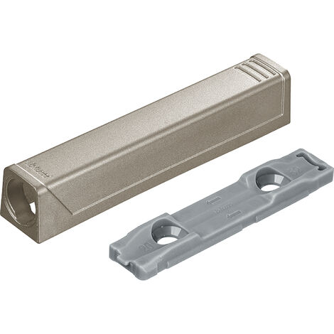 BLUM TIP-ON gerade Adapterplatte 956A1201, Langversion, carbonschwarz