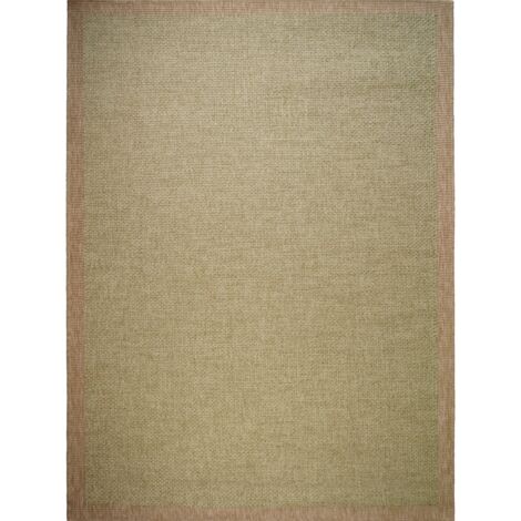 JUTA FLAT RECNAT - Tapis salon effet jute naturel vert 160x230