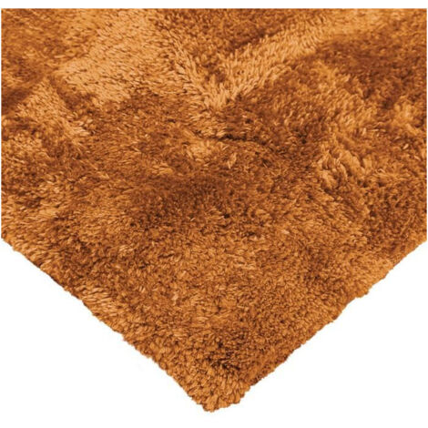 SAUVAGE - Tapis salon à poils longs extra-doux ocre 160x230