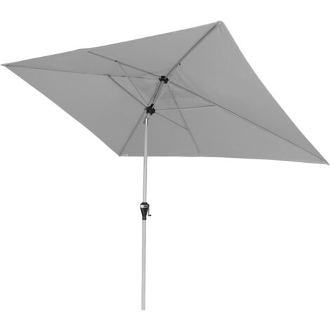 Doppler Sonnenschirm / Kurbelschirm "Active Auto Tilt 300 x 200", 300 x 200 cm, hellgrau, Bezug ...