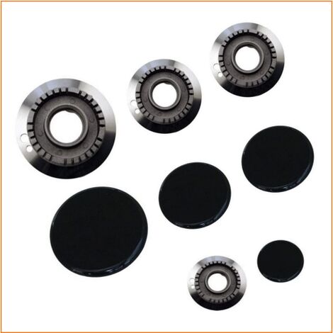 Kit Bruciatori + Piattelli Serie Completa Smeg Ricambio 4 Fuochi per ...