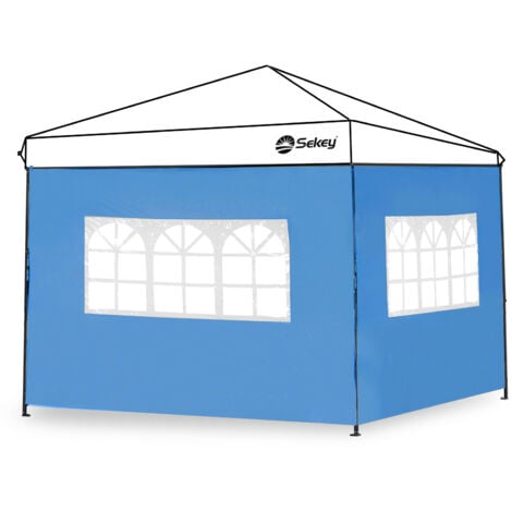 Sekey 2 Seitenteile Seitenwände für Pavillon 3×3m Wasserdicht für Festzelt, Partyzelt, 2 Fenster ...