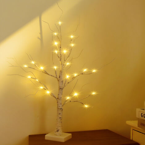 LED Baum Lichter Warmweiß Birkenbaum 1PC 60cm LED Lichterbaum Innen mit ...