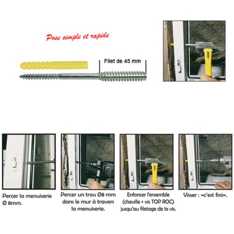 Vis spécial huisserie et PVC