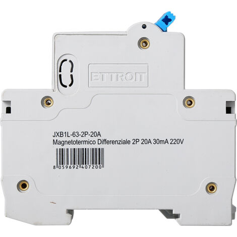 MAGNETOTERMICO DIFFERENZIALE SALVAVITA 20A 1P+N 20A 30mA