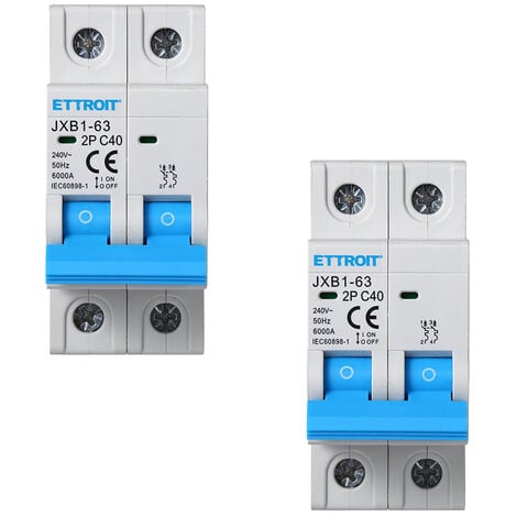 Interruttore Magnetotermico Automatico 40A 2P 220V Salvavita Stotz 2 Pezzi